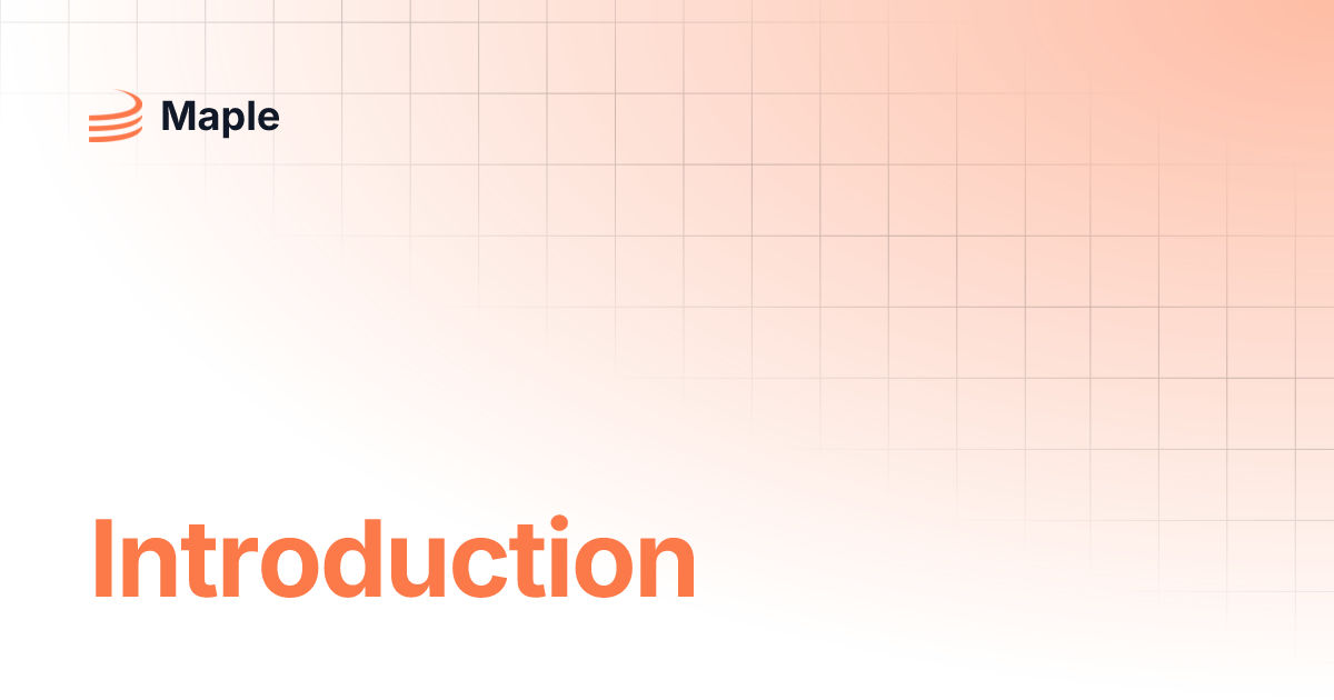 Introduction | Maple