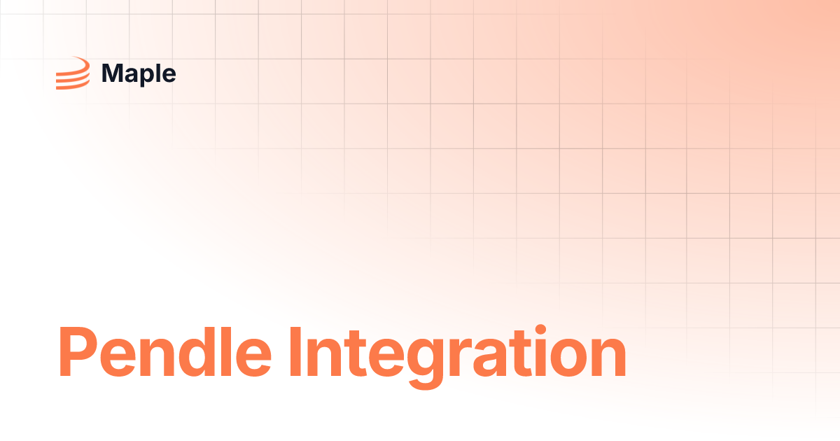 Pendle Integration | Maple